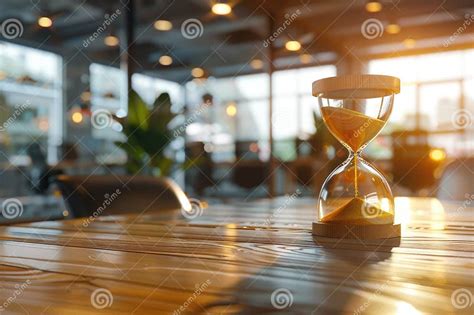 Temporal Essence Hourglass Symbolizing The Swift Passage Of Time Conveying The Notion That