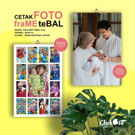 Jual Cetak Foto Custom Dan Bingkai Kayu MDF Ukuran 20x30 Cm Shopee
