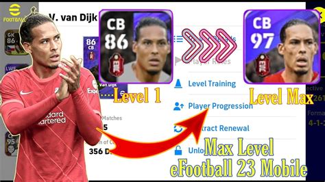 97 V Van Dijk In Efootball 23 Mobile Level Training Completed