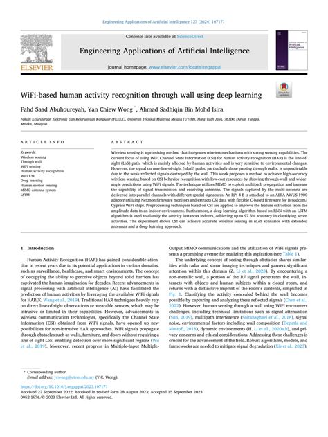 Pdf Wifi Based Human Activity Recognition Through Wall Using Deep