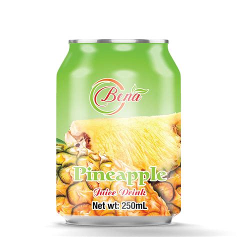Best Natural 250ml Short Pineapple Fruit Juice Drink Bena Beverage