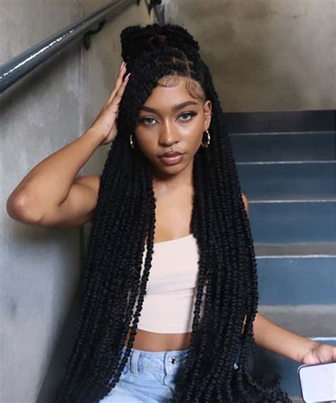 Fancivivi 46 Knotless Twist Full Lace Spring Twist Braided Wig