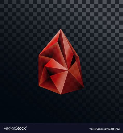 Crystal A Stone Background Gems Triangle Vector Image