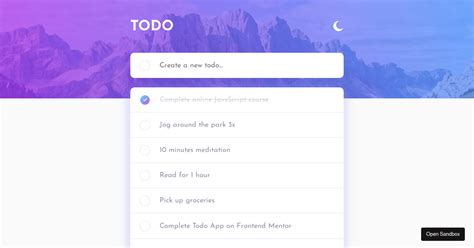 Todo App For Frontend Mentor Codesandbox