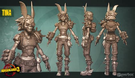 Artstation Tina Bl3 Adrien Debos Character Turnaround Tiny Tina