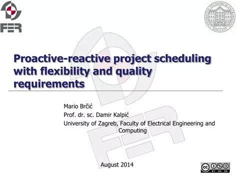 Ppt Proactive Reactive Project Scheduling With Flexibility And