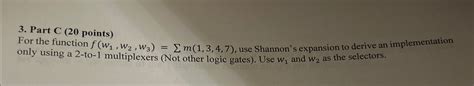 Solved Part C Points For The Function Chegg
