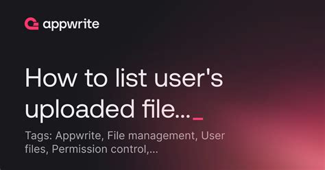 How To List Users Uploaded File But Prevent Other To List The Files