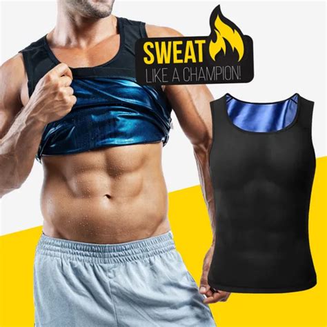 Men Slimming Gynecomastia Compression Tank Top Sauna Vest Body Shaper