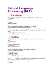 PyCDS NLP Docx Natural Language Processing NLP Introduction