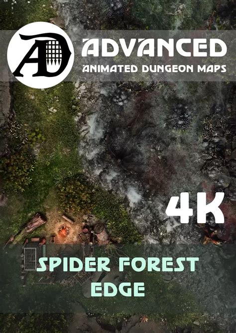 Advanced Animated Dungeon Maps Spider Forest Edge 4k Animated