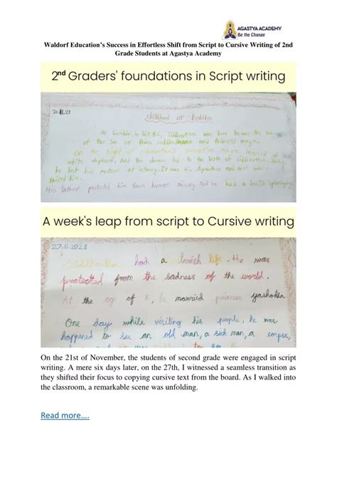 Ppt Waldorf Educations Success In Effortless Shift From Script