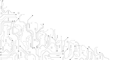 Premium Vector Gray Circuit Diagram On White Background Hightech