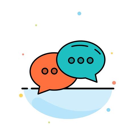 Chat Chatting Conversation Dialogue Abstract Flat Color Icon Template