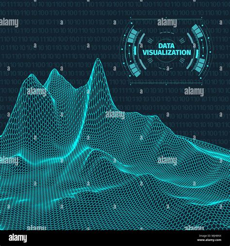 Data Visualization Background Futuristic Design Hud Element Binary