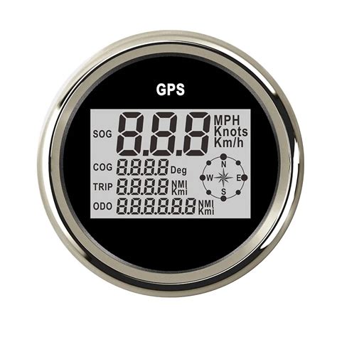 Mm GPS Speedometer Motorcycle Digital LCD Speed Gauge Knot Kmh Mph Compass With GPS