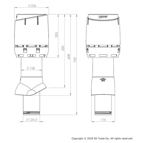 VILPE® 125P/IS/500 FLOW ORO IŠMETIMO VENTILIACINIS VAMZDIS