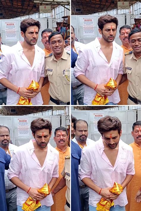 Kartik Aaryan Visits Shree Siddhivinayak Temple