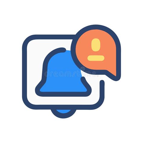Stylish Notification System Icon Design Stock Illustration