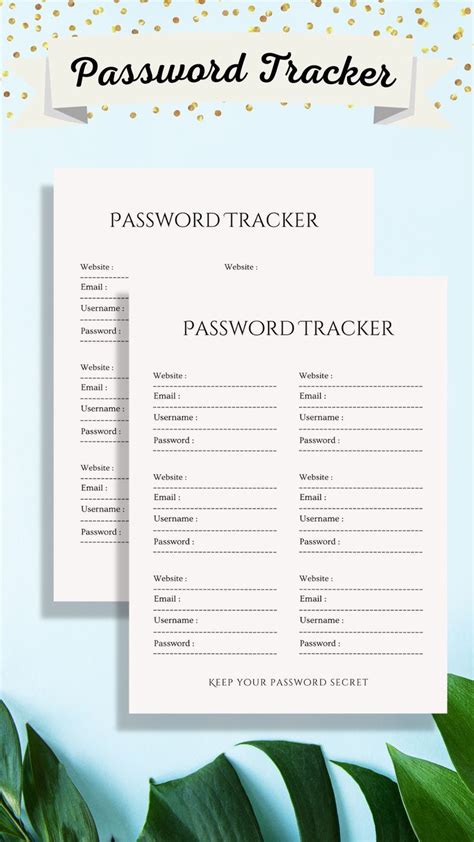 Password Tracker Artofit