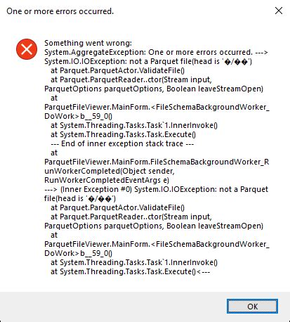 View Split Files Issue Mukunku ParquetViewer GitHub