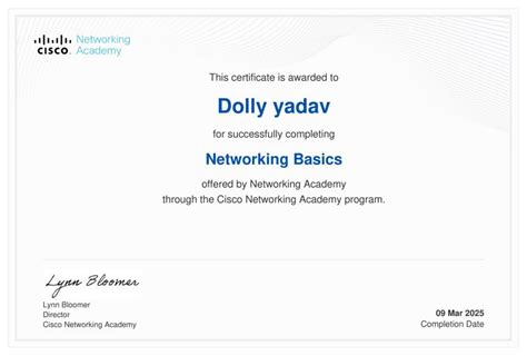 Networking Cisconetworkingacademy Certification Learning Dolly Yadav