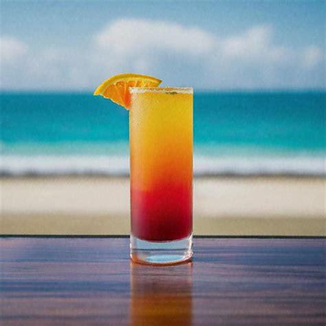 Sunset Citrus Twist Refreshing Tropical Sunset Cocktail