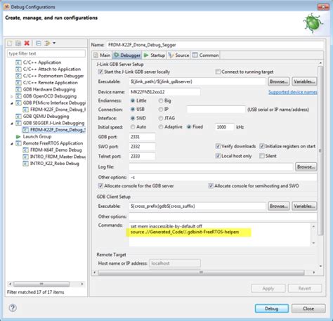 Freertos Arm Thread Debugging With Eclipse And Gdb Mcu On Eclipse