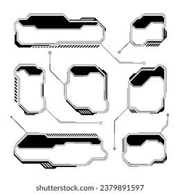 Abstract Hud Display Infographic Sci Fi Futuristic Frame Information Over Royalty Free