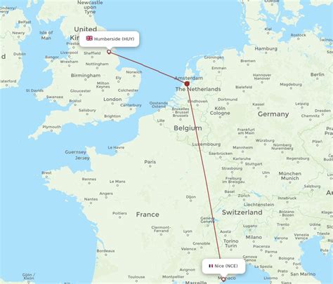 All Flight Routes From Humberside To Nice Huy To Nce Flight Routes