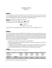 PS Solution Pdf Problem Set Solution Question You Are Preparing To Produce Some Goods