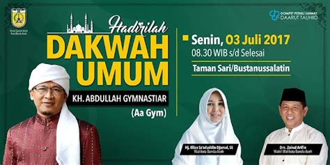 Yuk Dengar Taushiyah Aa Gym Di Bustanussalatin