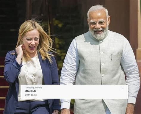Melodi Trends Again Modi Meloni Friendship Goes Viral