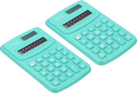 Pocket Mini Calculator 2 Pack 8 Digit Lcd Display Solar Cell Dual