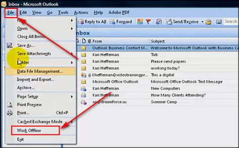 How To Enable Or Disable Work Offline Mode In Outlook