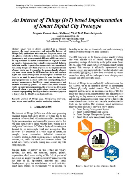 an internet of things iot based implementation of smart digital city