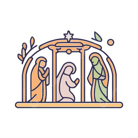 선 스타일의 탄생 아이콘 벡터 흰색 배경에 실루엣 출생 장면을 묘사한 직계 아이콘 플랫 아이콘 및 드리블에 의한 벡터