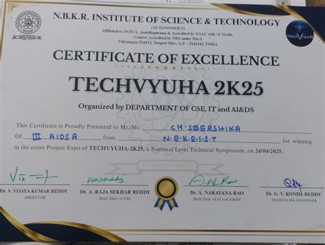 Techvyuha2k25 Projectexpo Teamwork Innovation Nbkrist Techsymposium Proudmoment