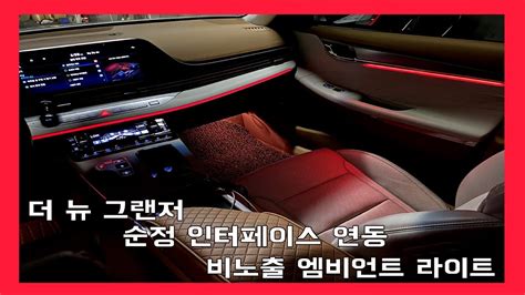 더뉴그랜저 확장된 엠비언트 라이트 실내 업그레이드는 덤 Youtube