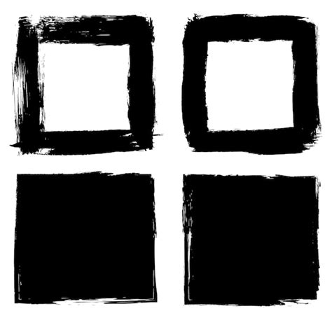 Conjunto De Marcos De Borde Grunge Vector Premium