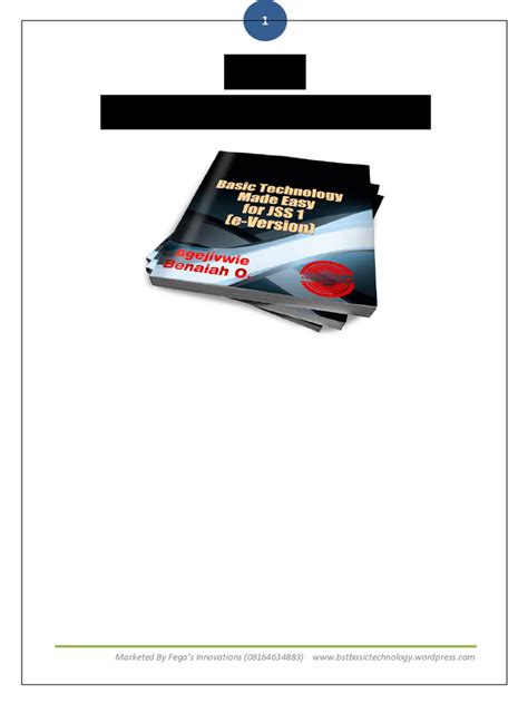 Bst Basic Technology Jss 1 Pdf Trees Traffic Light