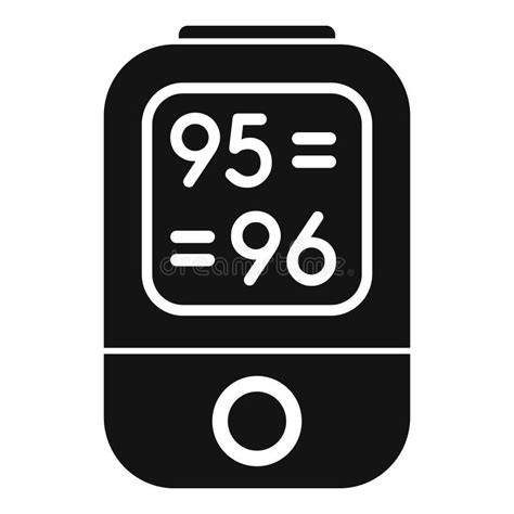Digital Glucometer Icon Showing Blood Sugar Level Stock Illustration