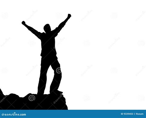 Man On Top Stock Illustration Illustration Of Happy Emotion 9339455