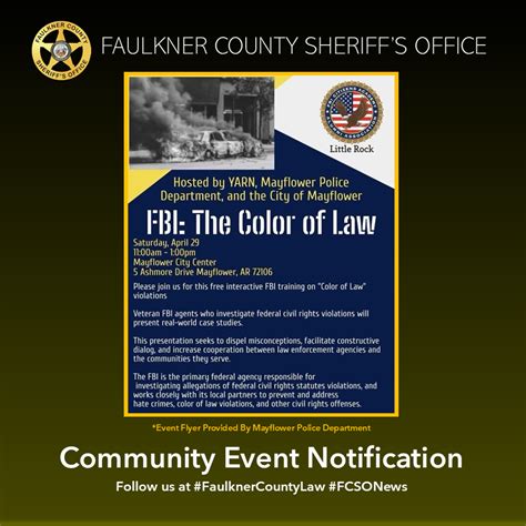 Community Event Notification Fbi The Color Of Law 04282023 Press
