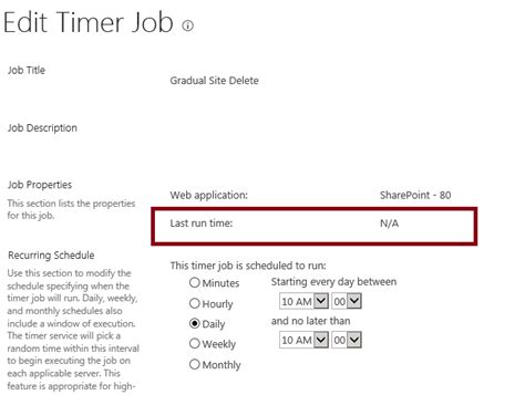 My Sharepoint Server Is Not Running Any Of The Timer Jobs