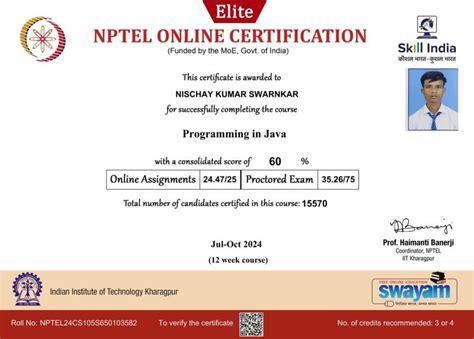 Nischay Kumar On Linkedin Learningneverstops Javaprogramming Nptel Growthmindset Keeplearning
