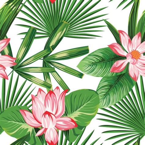 Floral Green Leaf Seamless Pattern Leaves Vector Image