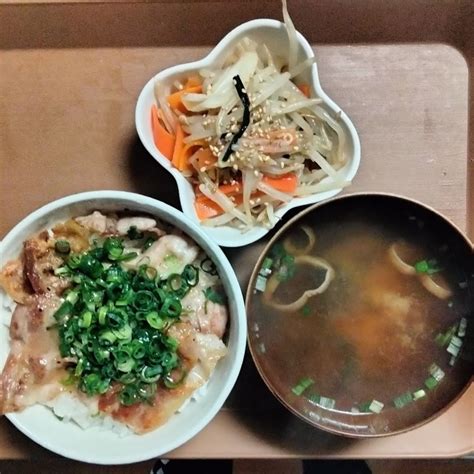 なのはなじすいきろく ねぎ塩豚バラ丼 もやしのナムル 賞味期限が迫ってきた、旨塩レモンのドレッシングを豚バラ丼に使いました。 レモンが