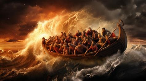 Jonas e a baleia milagre oceânico do Antigo Testamento o leviatã benevolente imagem