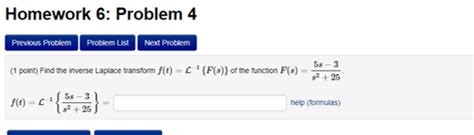 solved homework 6 problem 4 previous problem problem list